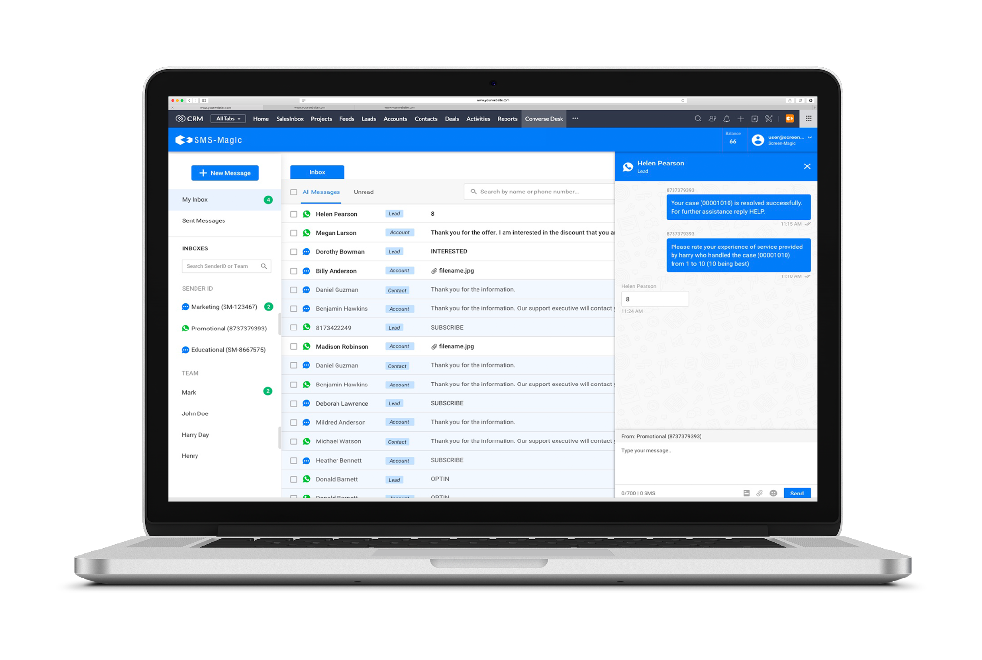 New Feature Release - Converse Desk and Contacts Manager on SMS-Magic ...