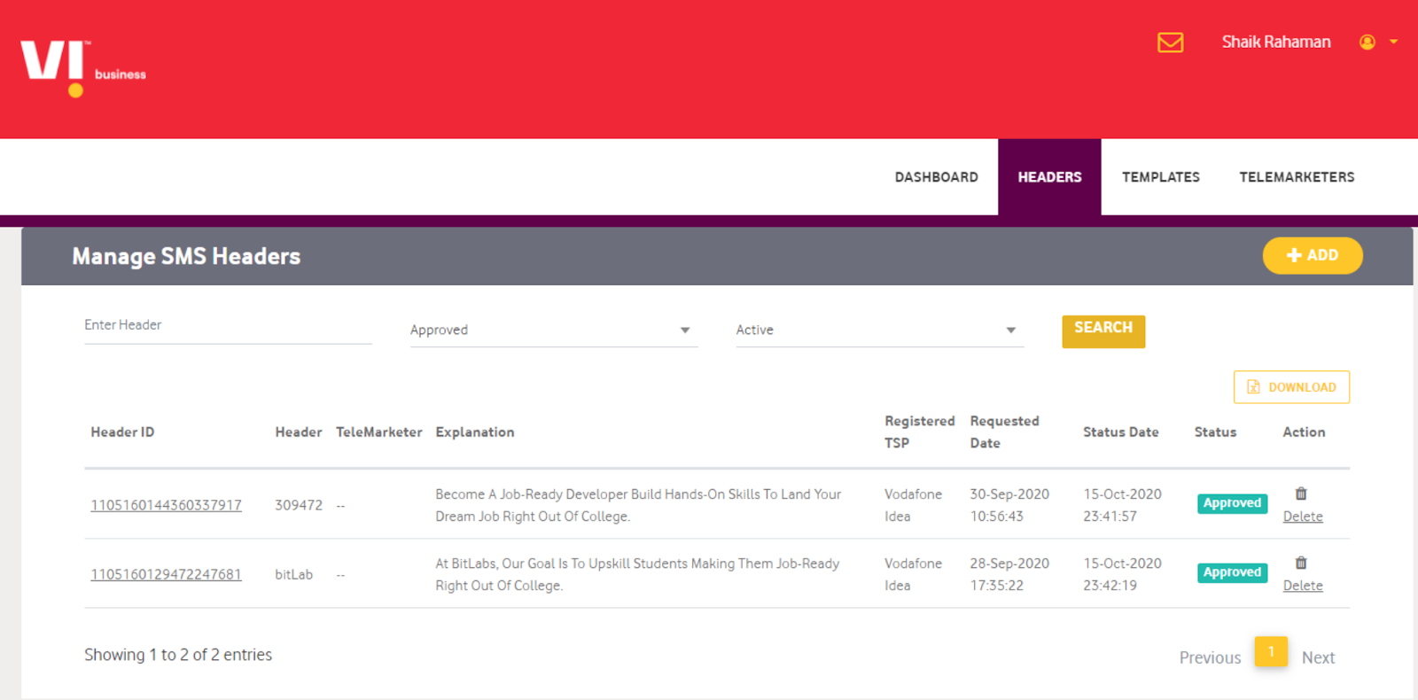 DLT : Content template updating and Scrubbing - SMS-Magic Messaging Guides