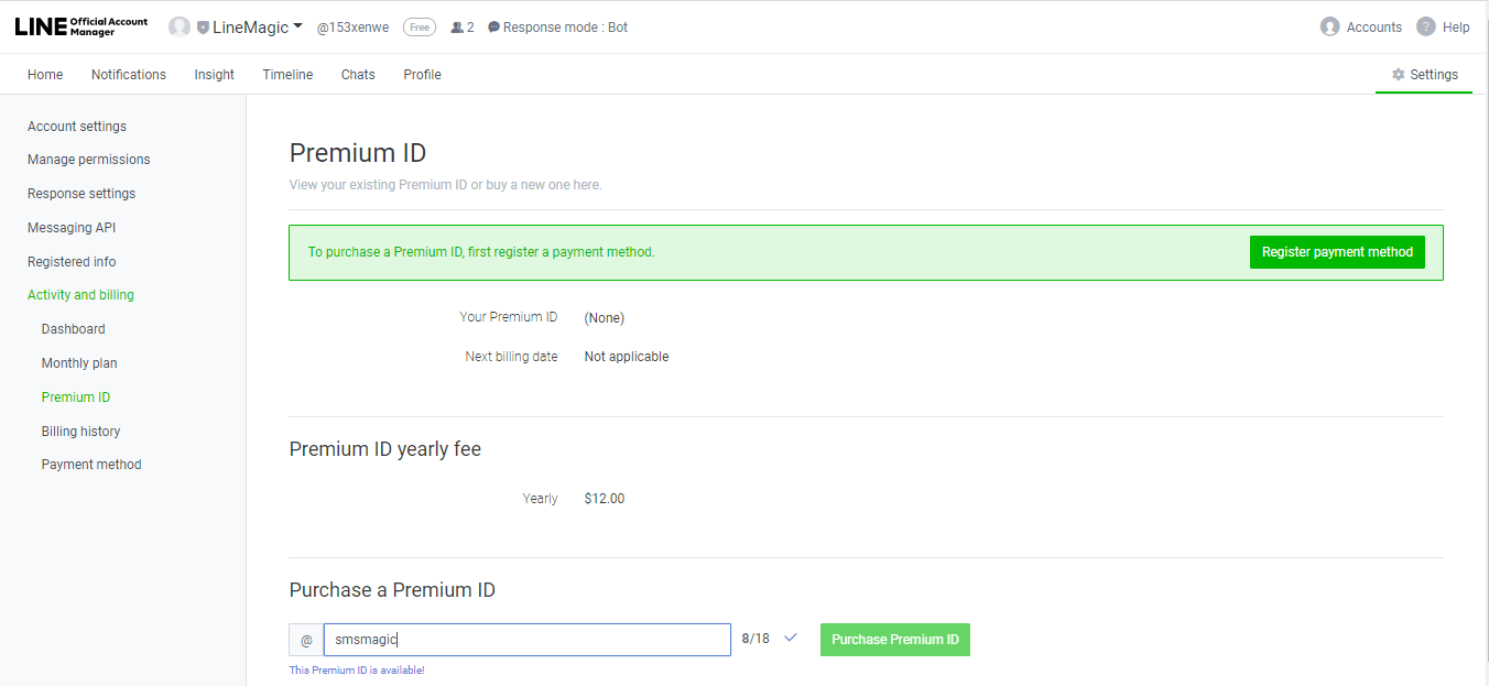 LINE Official Account Premium ID - SMS-Magic Messaging Guides