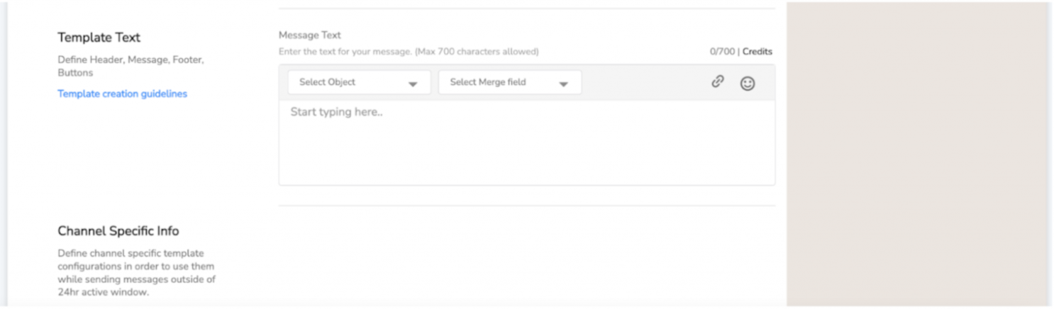 Create Message Template - SMS-Magic Web Portal