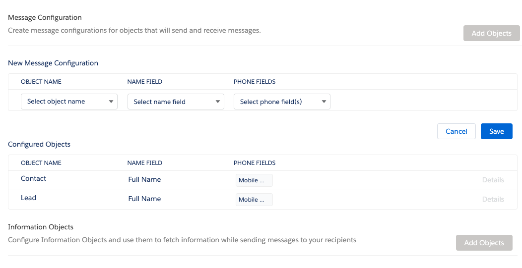 Message Configuration - SMS-Magic Salesforce Documentation