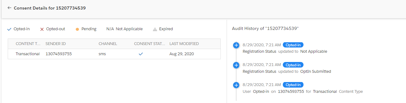 Create Consent Manually - SMS-Magic Salesforce Documentation