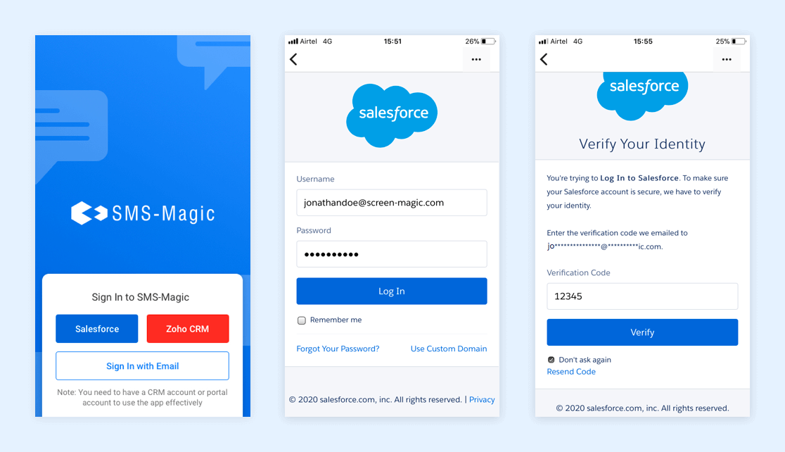 Sign In - SMS-Magic Salesforce Documentation