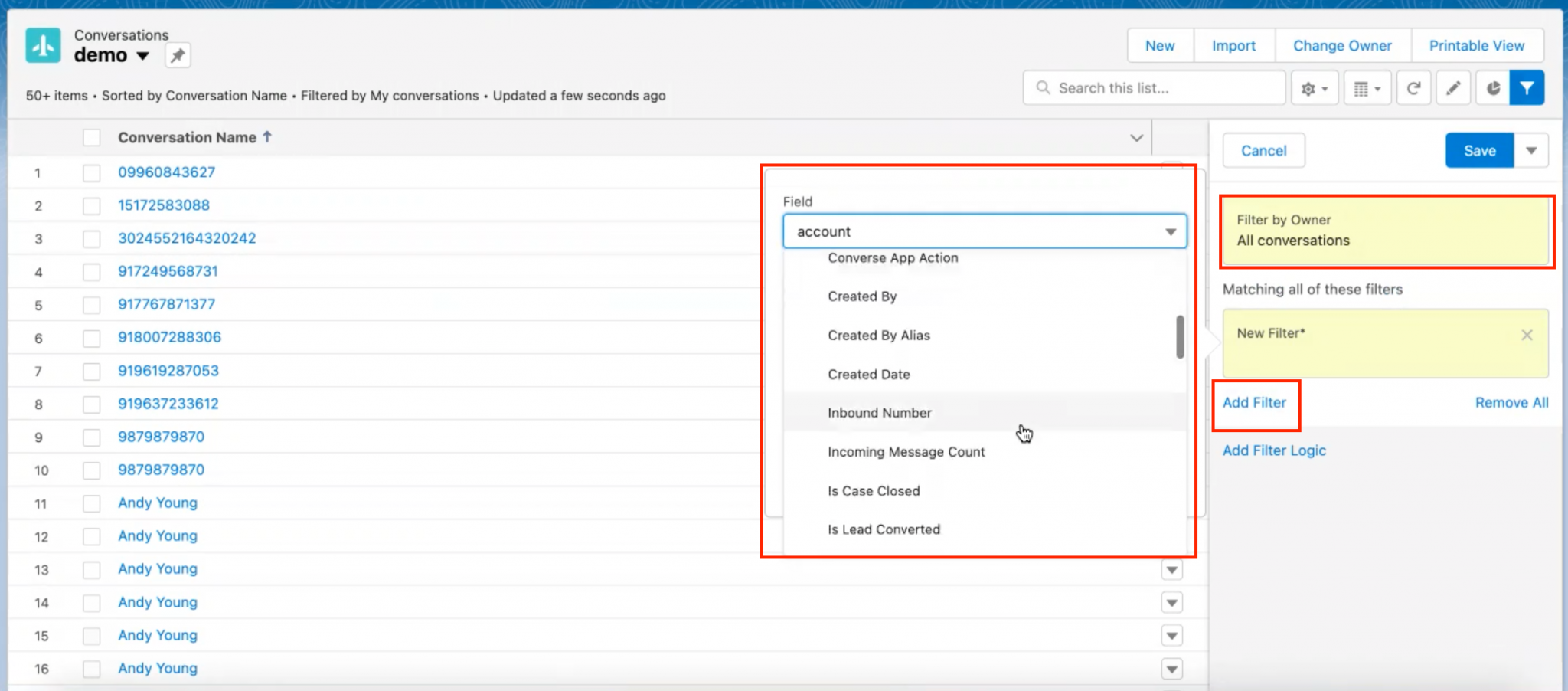How to Use Custom Inbox - SMS-Magic Salesforce Documentation