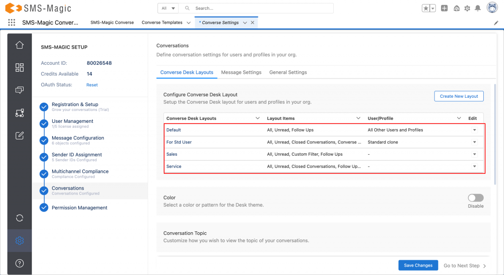 Configure Custom Inbox - SMS-Magic Salesforce Documentation