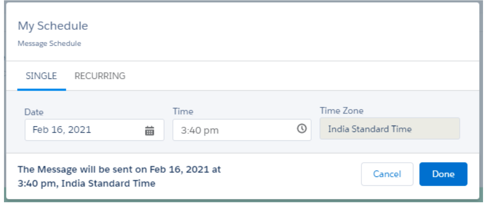 Schedule Campaigns - SMS-Magic Salesforce Documentation