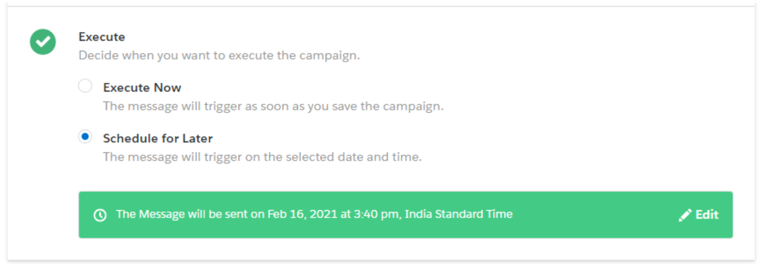 Schedule Campaigns - SMS-Magic Salesforce Documentation