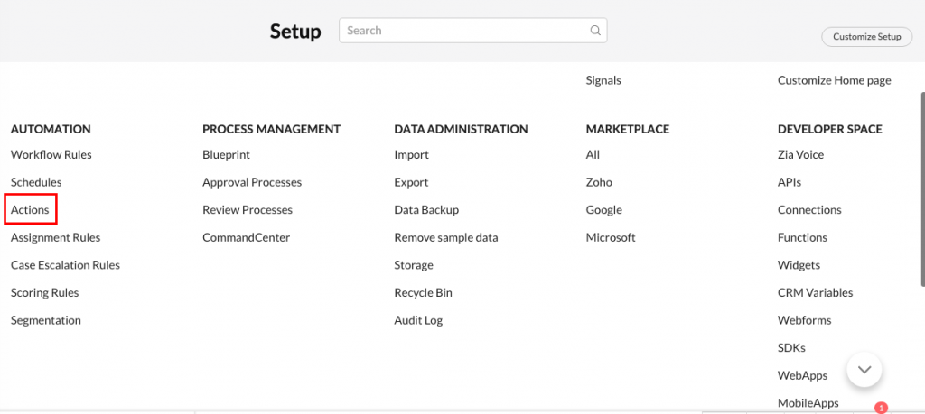 Create Webhooks - SMS-Magic Zoho Documentation